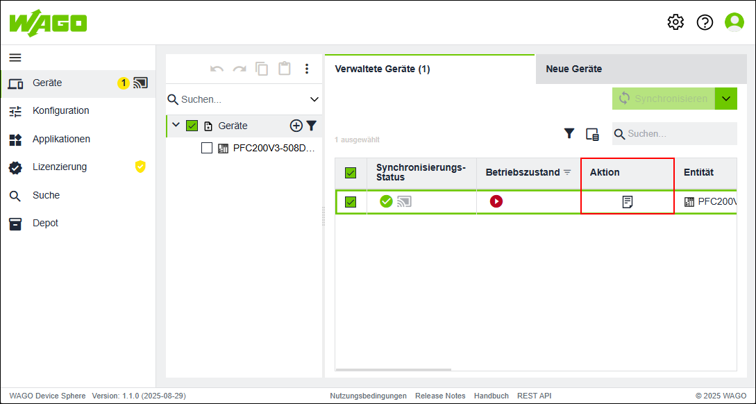 Log-Dateien vom Gerät abrufen