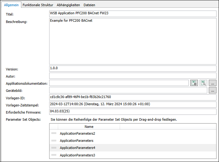 Register „Allgemein“